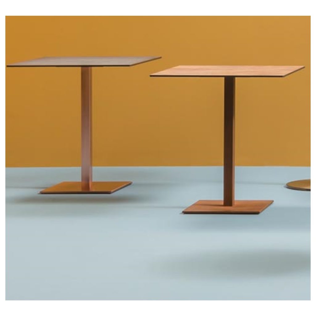 Inox Square Table Base Sandblast | Pedrali at DeFrae Contract Furniture