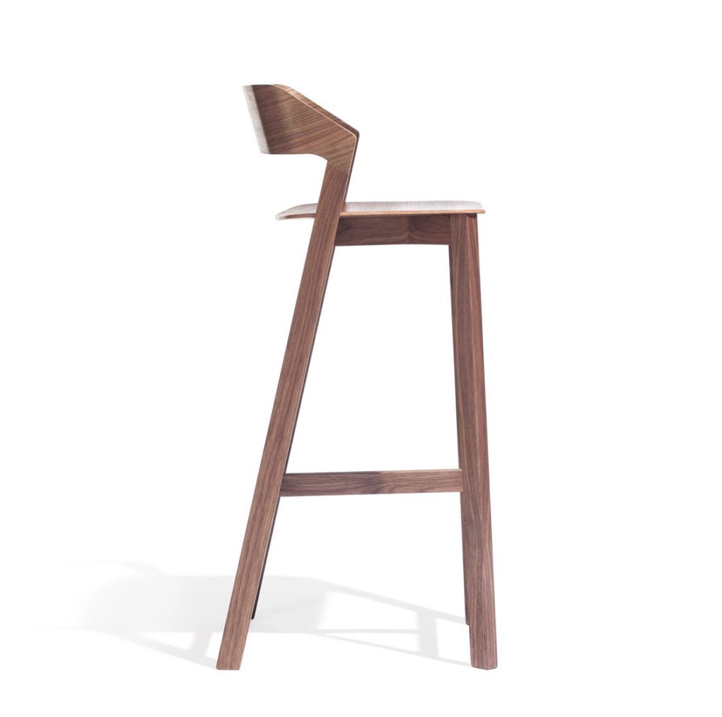 Merano Bar Stool | Wood Z Shaped Back | DeFrae Contract Furniture