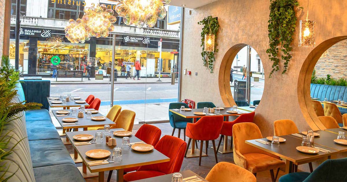 Restaurant Furniture by DeFrae at Libano Labeanes Restaurant, Balham.